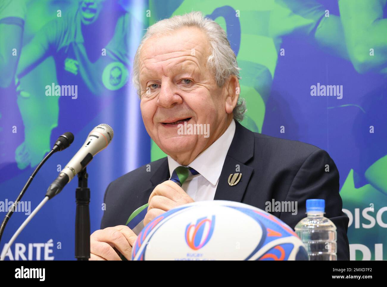 Tokyo, Japan. 3rd Feb, 2023. World Rugby chairman Bill Beaumont speaks ...