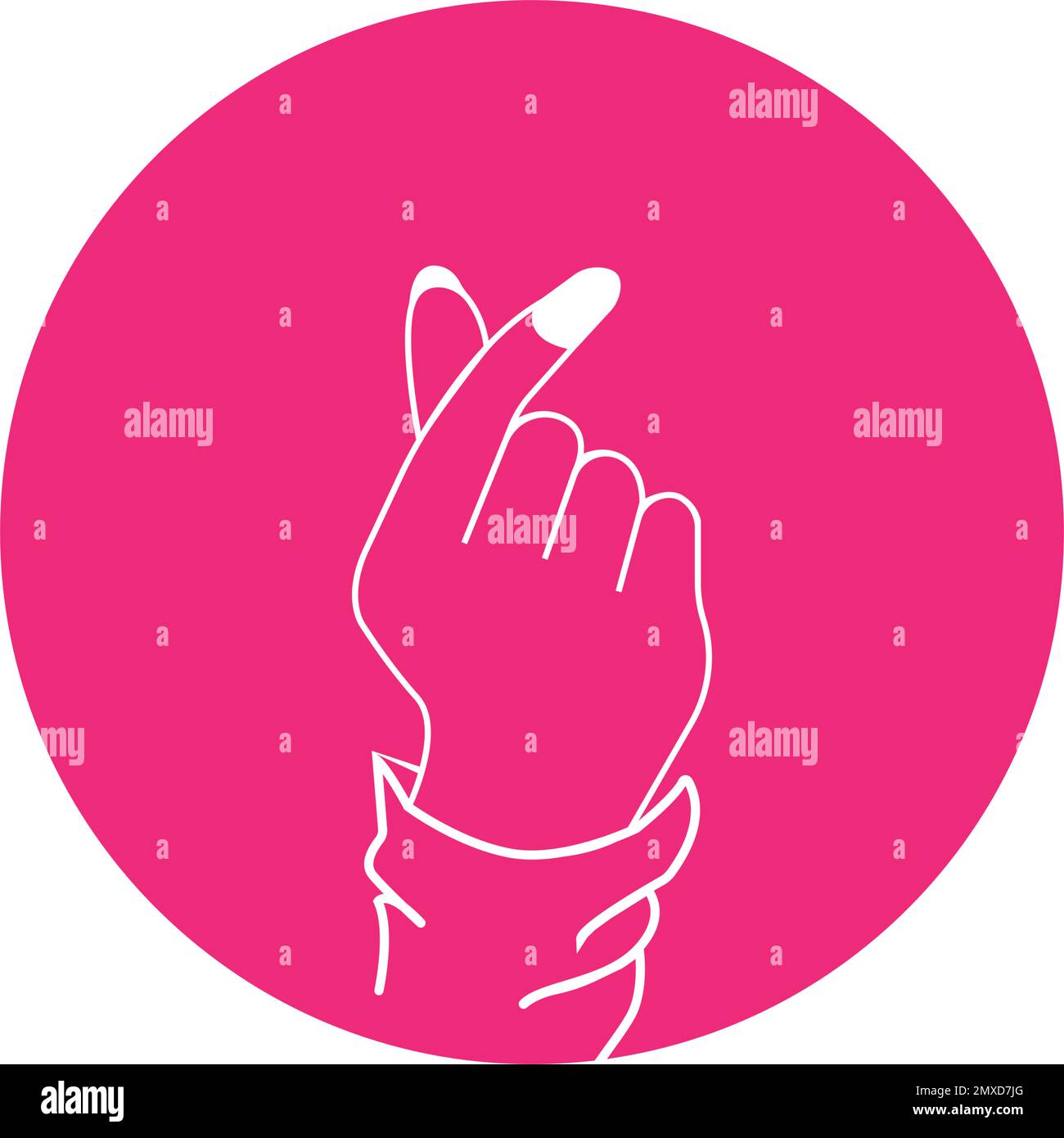 mini i love you hand ,korean heart finger i love you sign icon vector ...