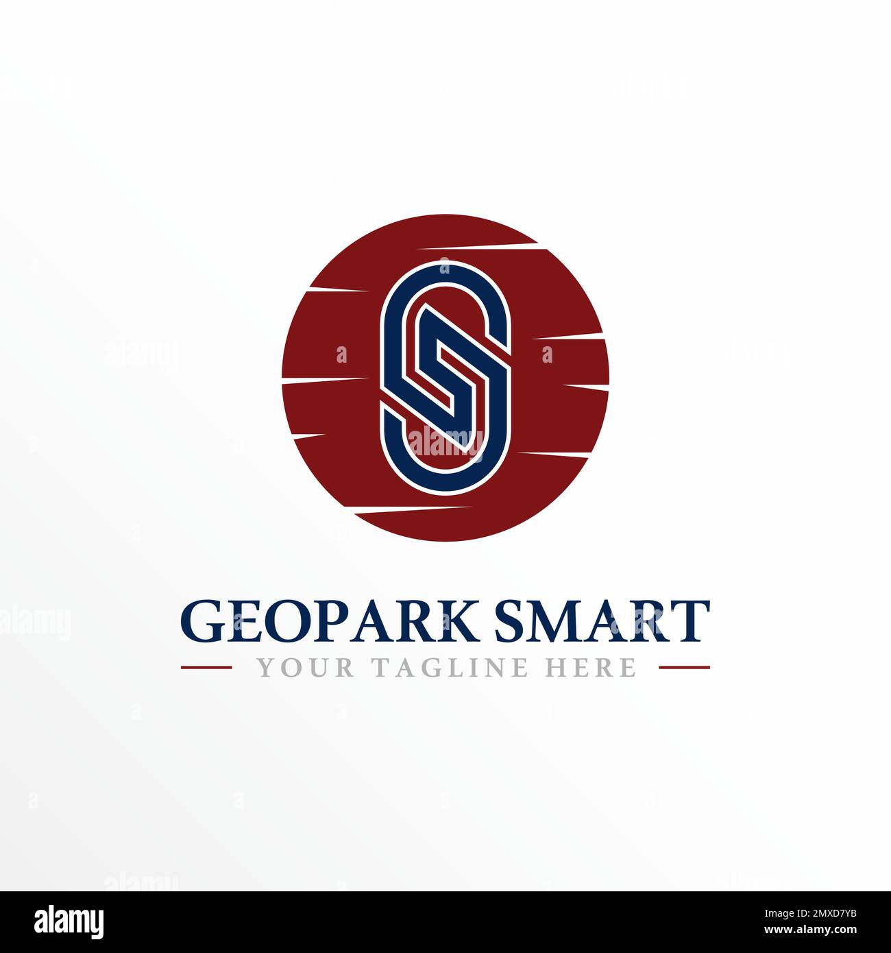 Letter or word GS or SG font in cutting circle block image graphic icon logo design abstract ...