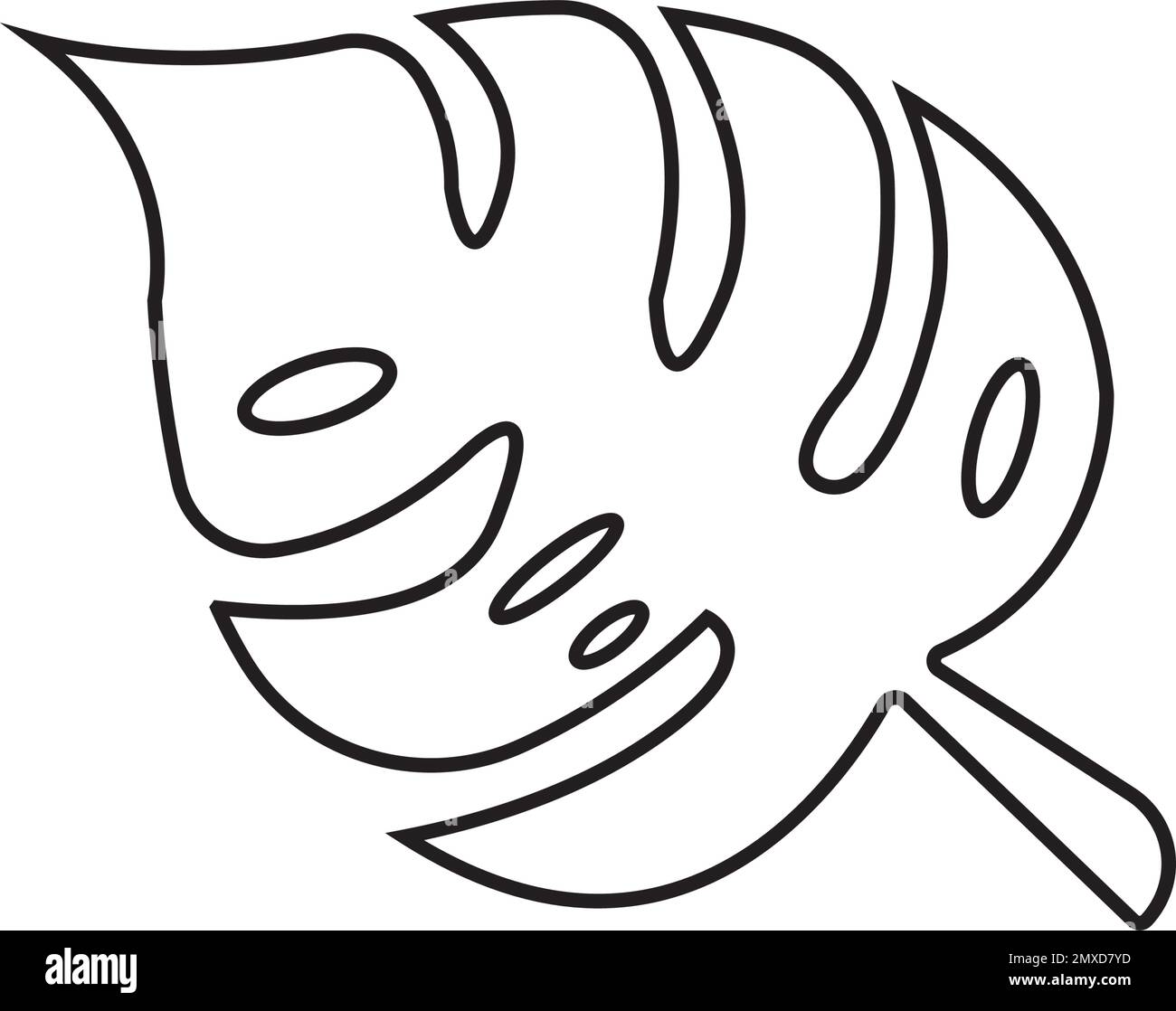 Monstera print design Black and White Stock Photos & Images - Alamy