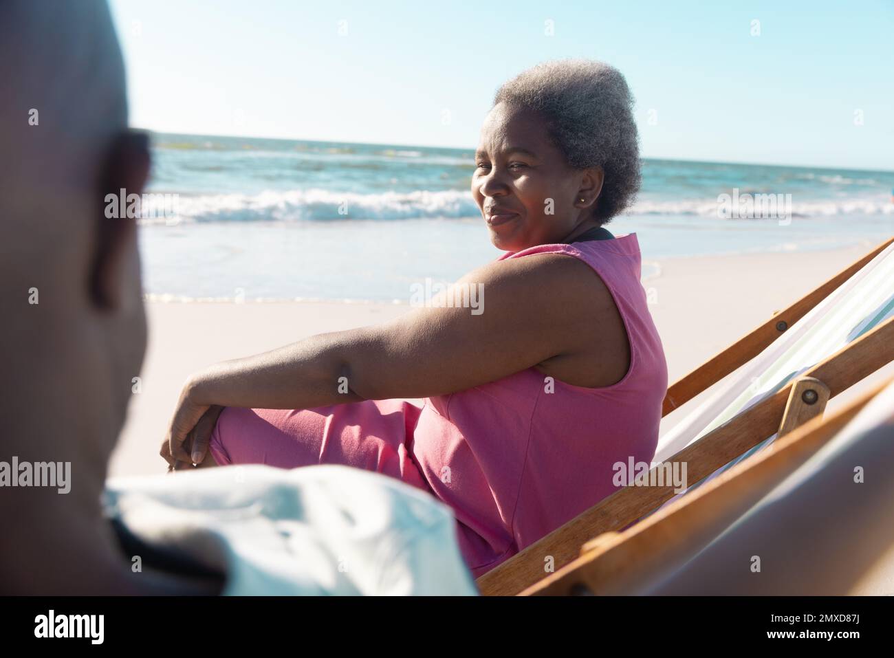 Black People Relaxing On Vacation