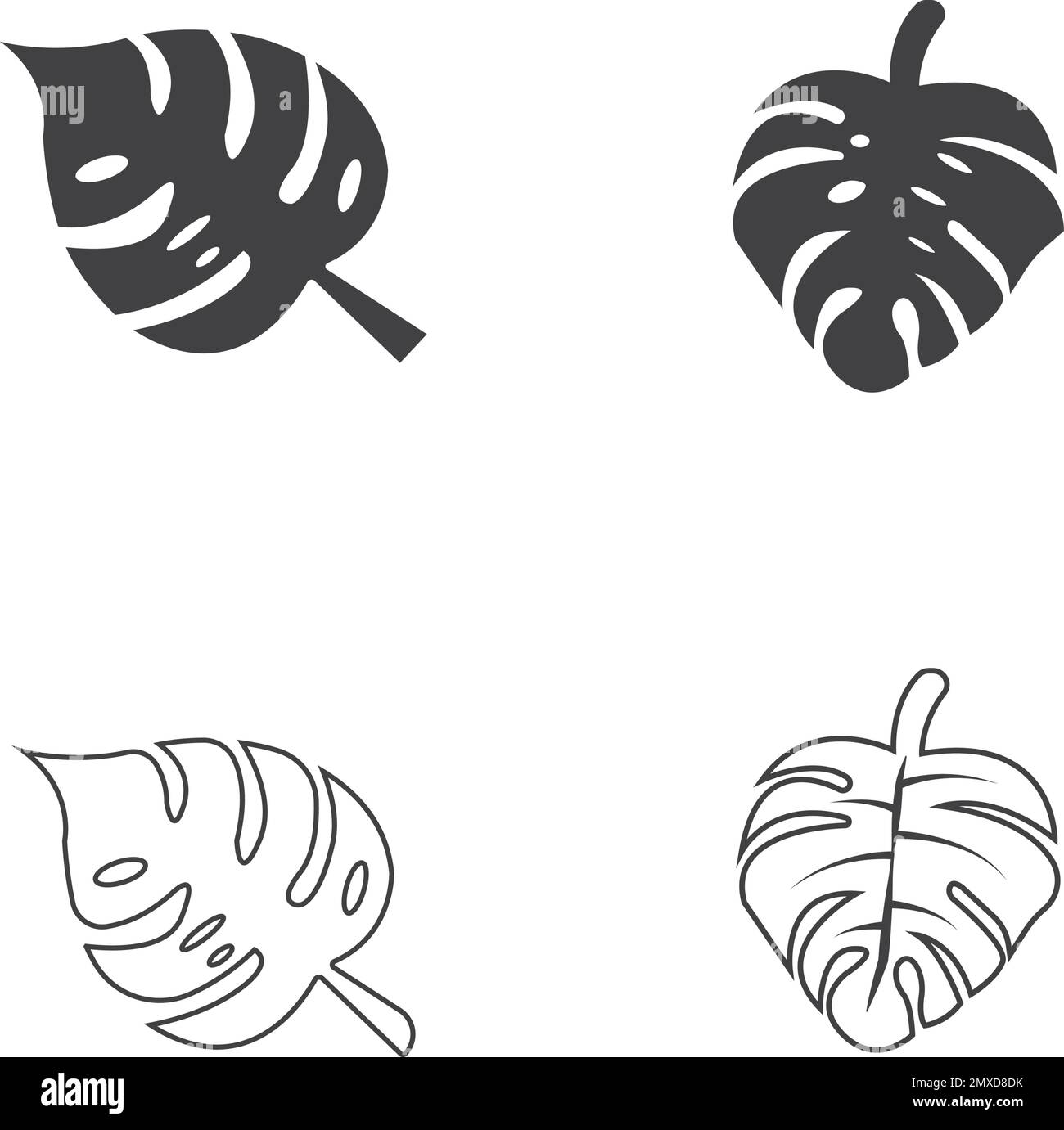 monstera leaf icon vector design template Stock Vector Image & Art - Alamy