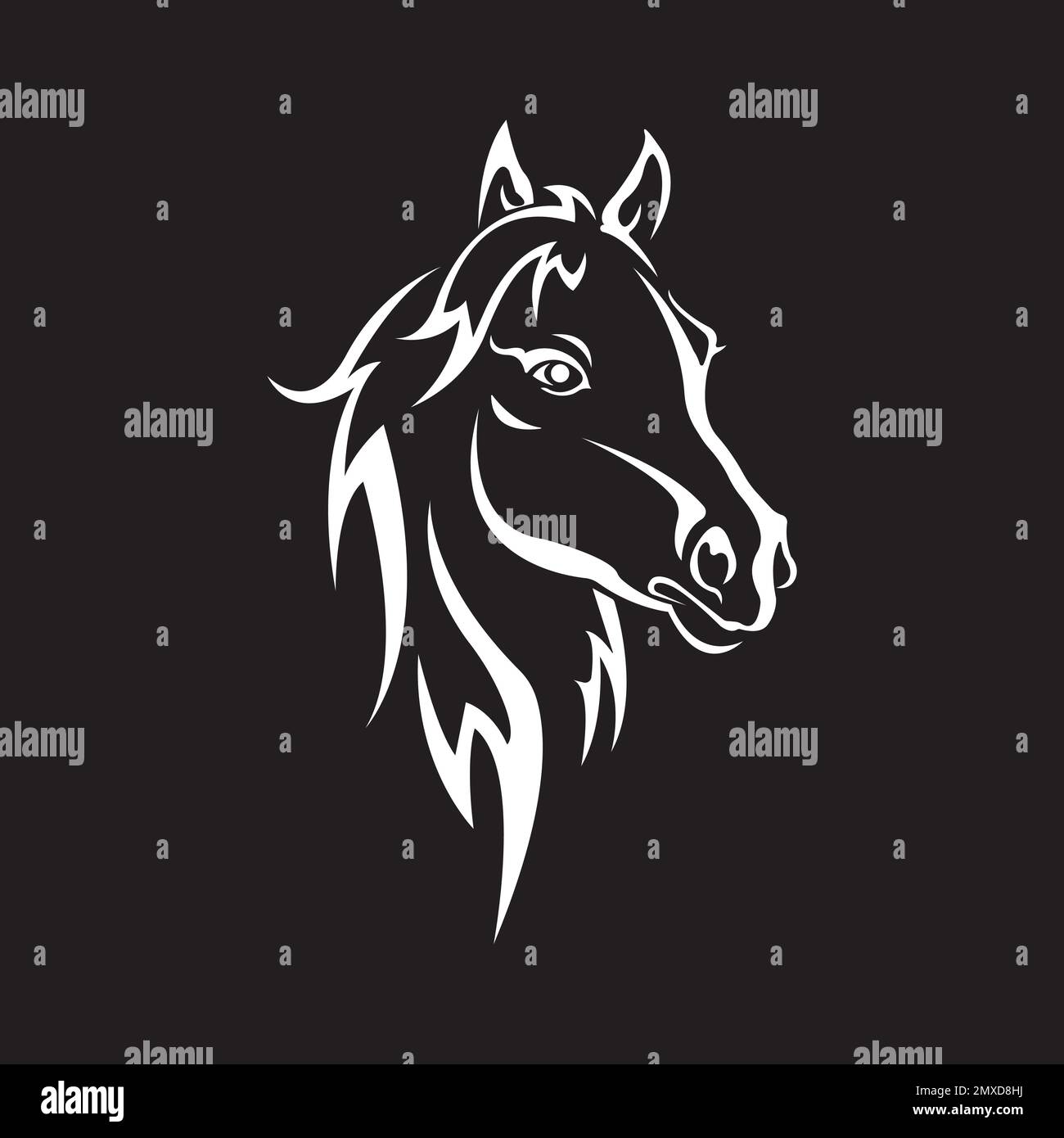 Horse head logo vector illustration design template Stock Vector Image ...