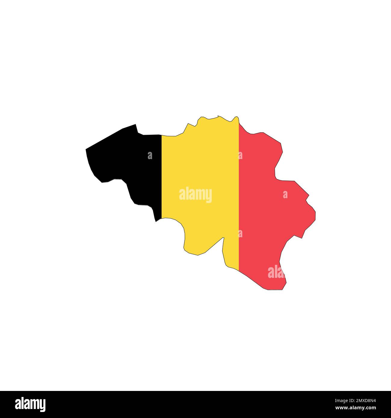 Belgium Flag Map