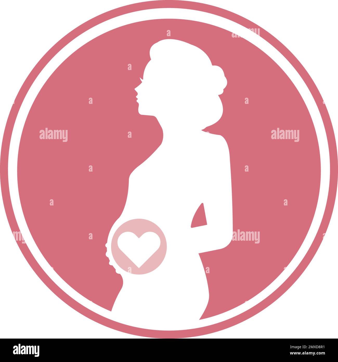 Woman pregnant icon vector vectors hi-res stock photography and images ...