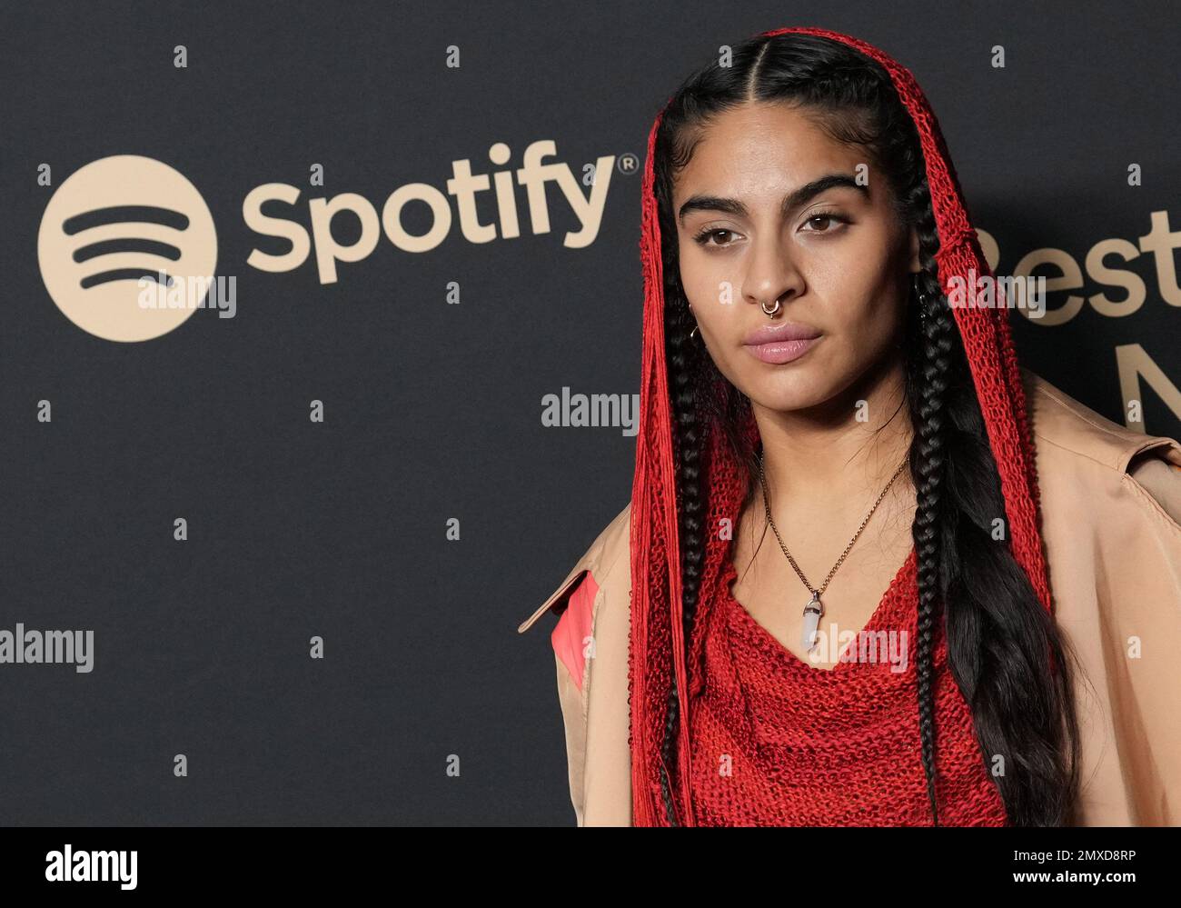 West Hollywood, CA, February 2, 2023. Jessie Reyez arrives at the Spotify's 2023 Best New Artist ...
