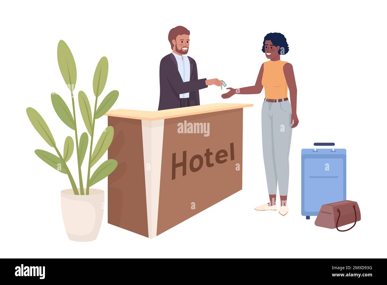 Man and woman in hotel room Cut Out Stock Images & Pictures - Alamy