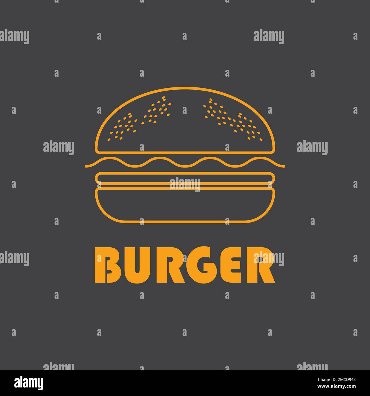 Burger logo vector illustration design background Stock Vector Image ...