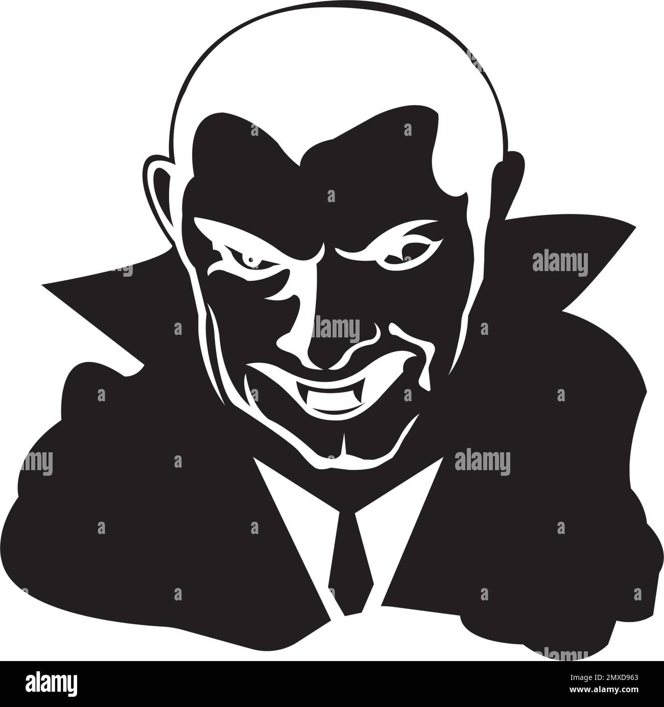 Vampire or Dracula on white background. Icon symbol design. Vector ...