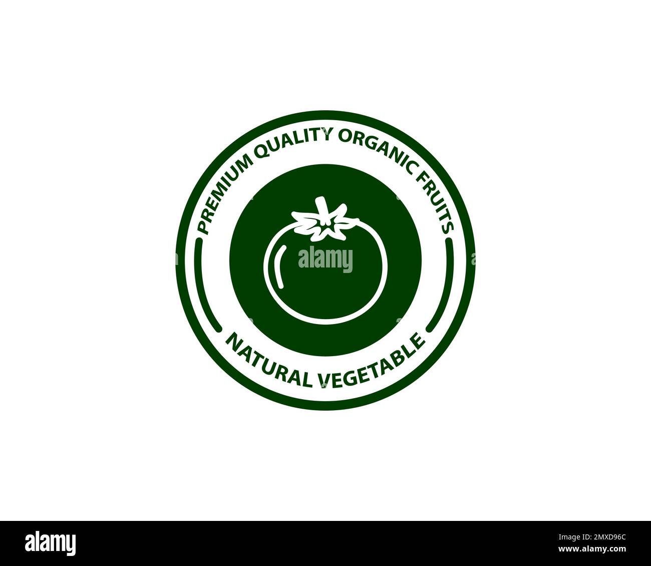 Tomato badge label for markets and menu. Vector Illustration Stock ...