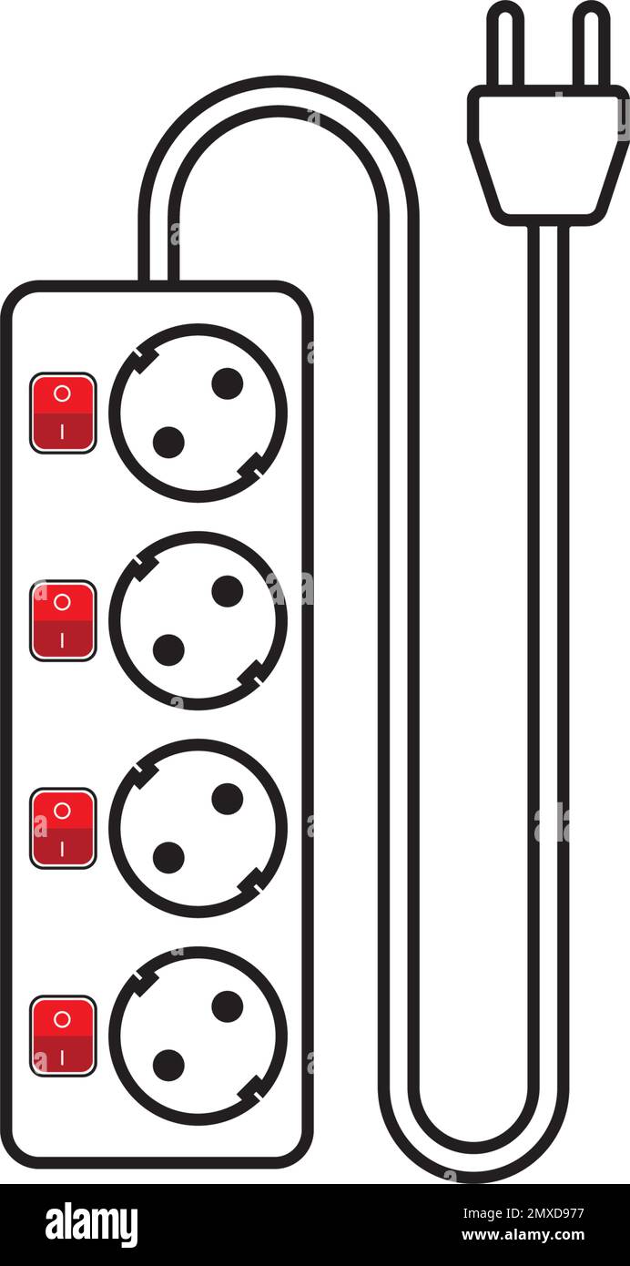 extension cord simple vector icon illustration in flat design Stock ...