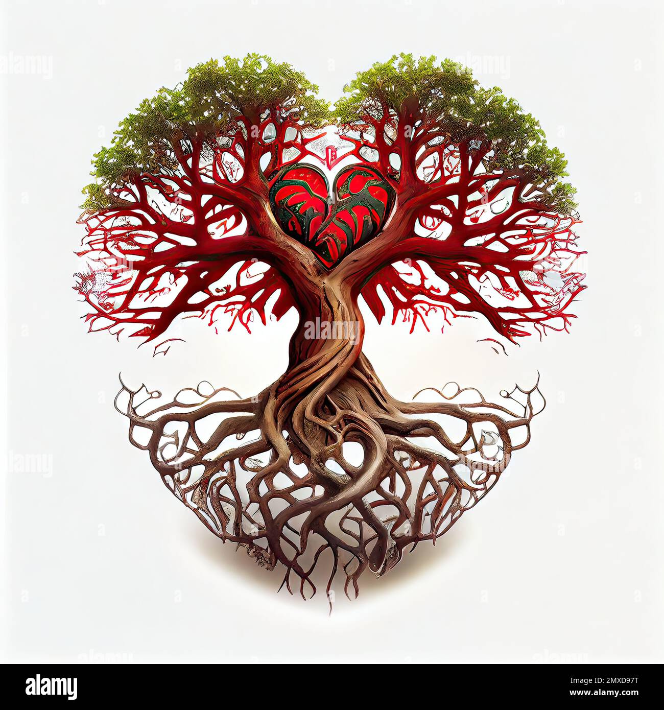 Tree Roots Drawing Heart