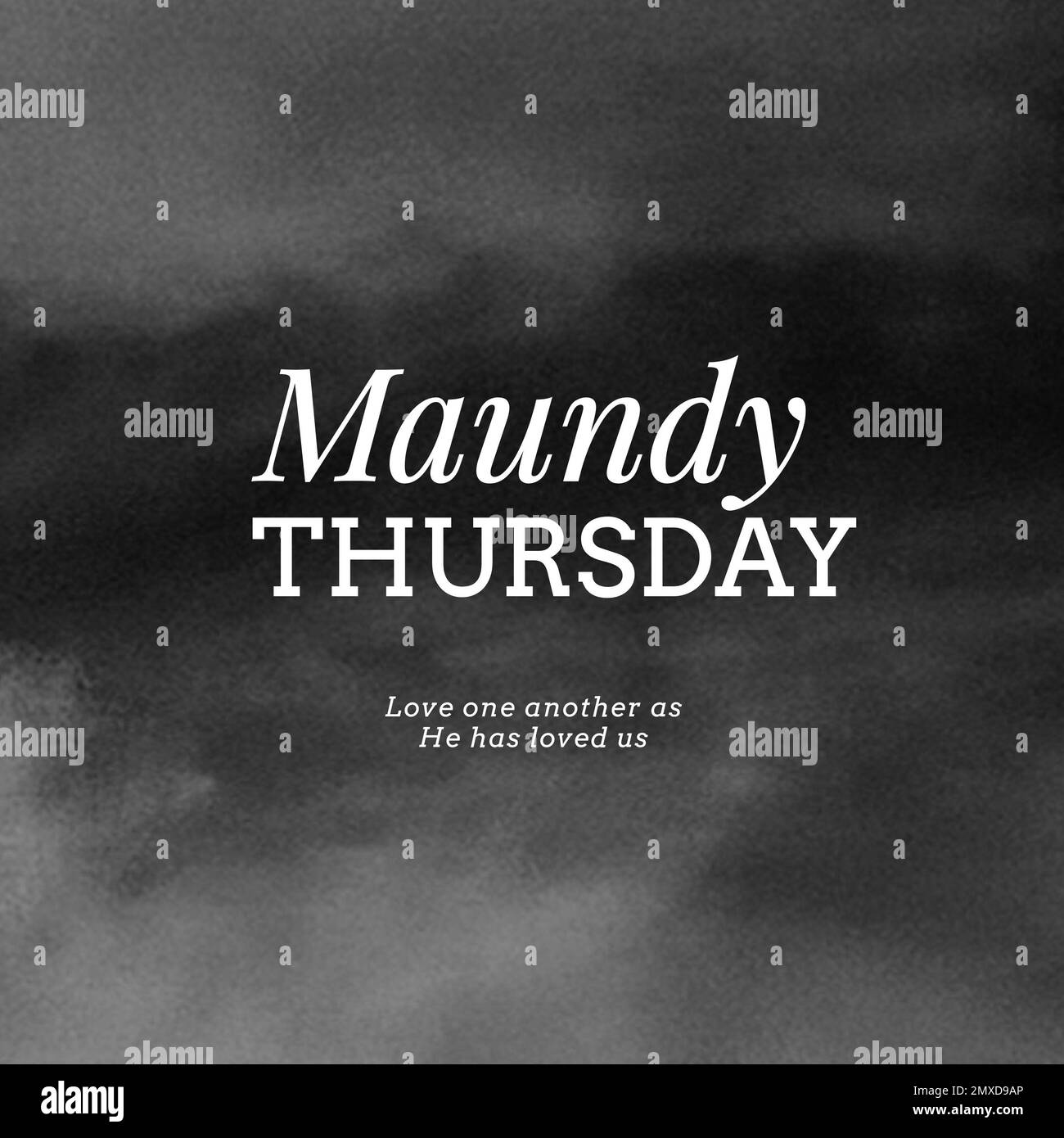 Composition of maundy thursday text and copy space over grey background ...