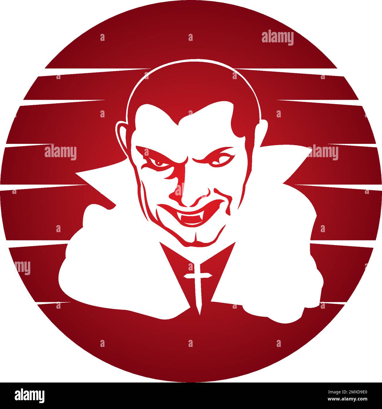 Vampire or Dracula on white background. Icon symbol design. Vector ...
