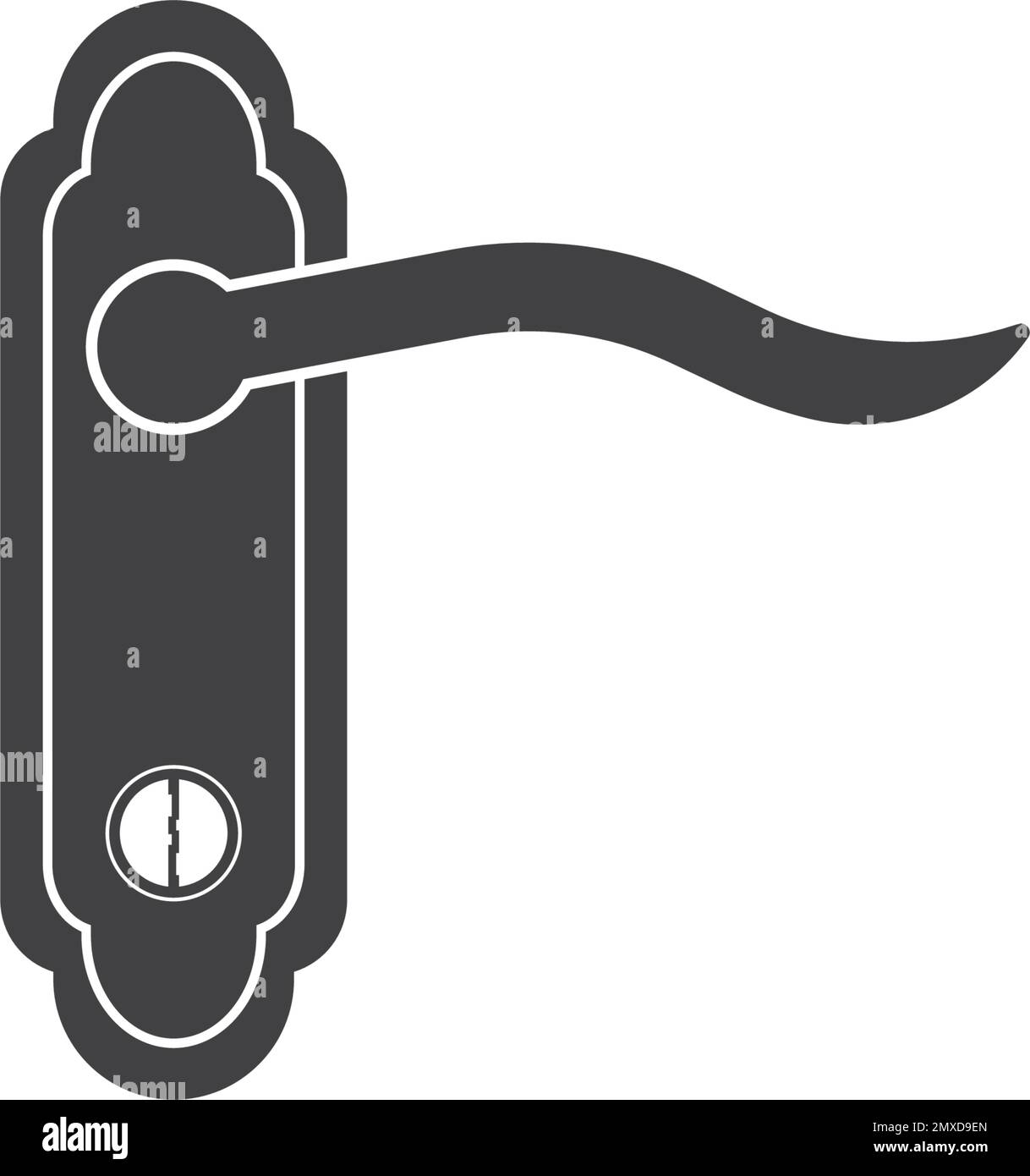 Door handle flat vector icon, illustration design template Stock Vector ...