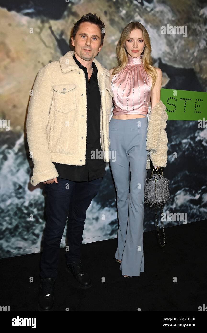 Los Angeles, CA. February 2, 2023 Matt Bellamy and Elle Evans arriving ...