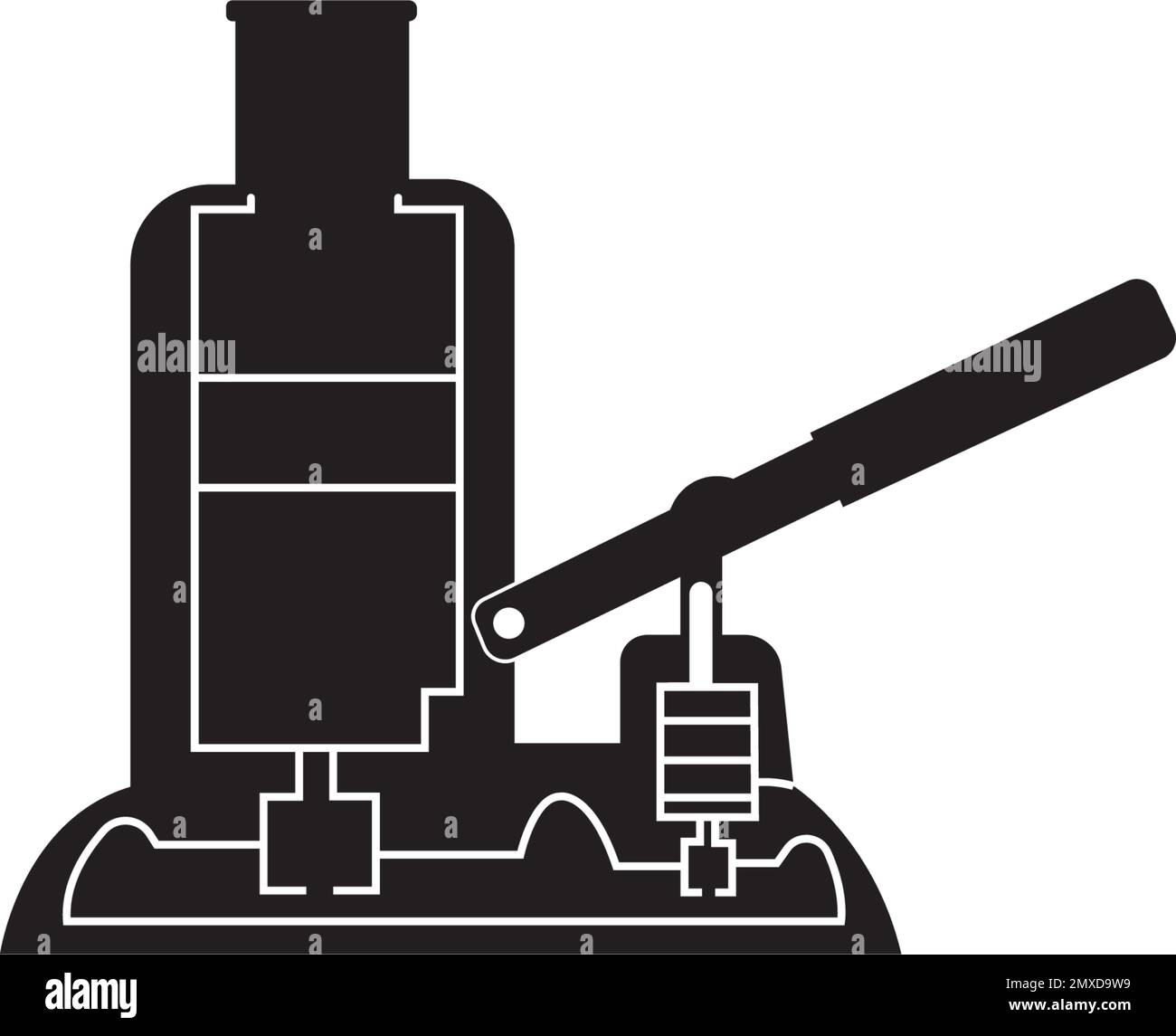 Hydraulic jack Black and White Stock Photos & Images - Alamy