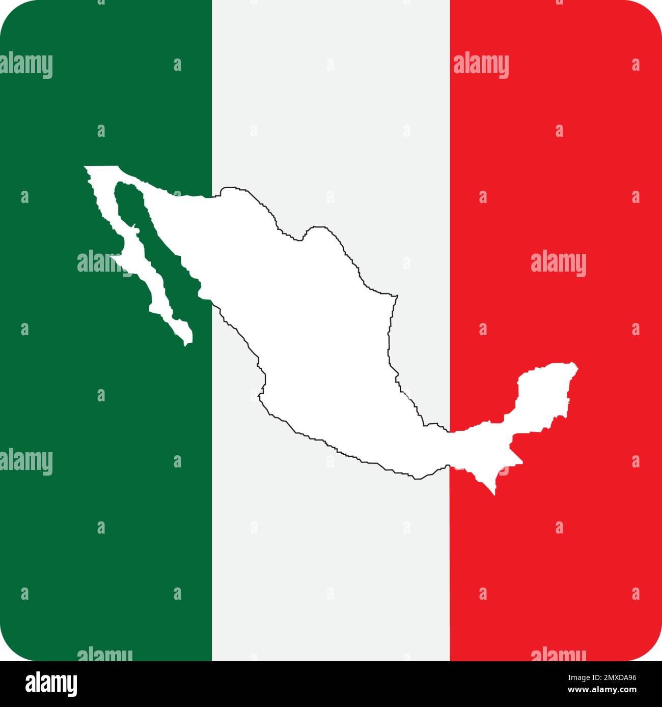 Mexico map icon vector illustration logo design Stock Vector Image ...