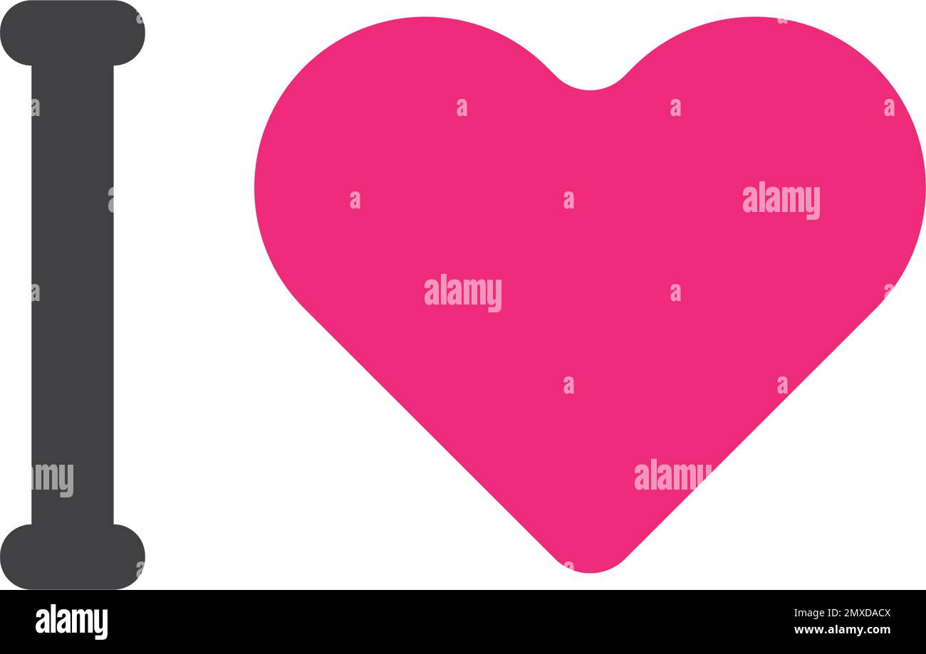 I Love vector icon symple design logo background Stock Vector Image ...