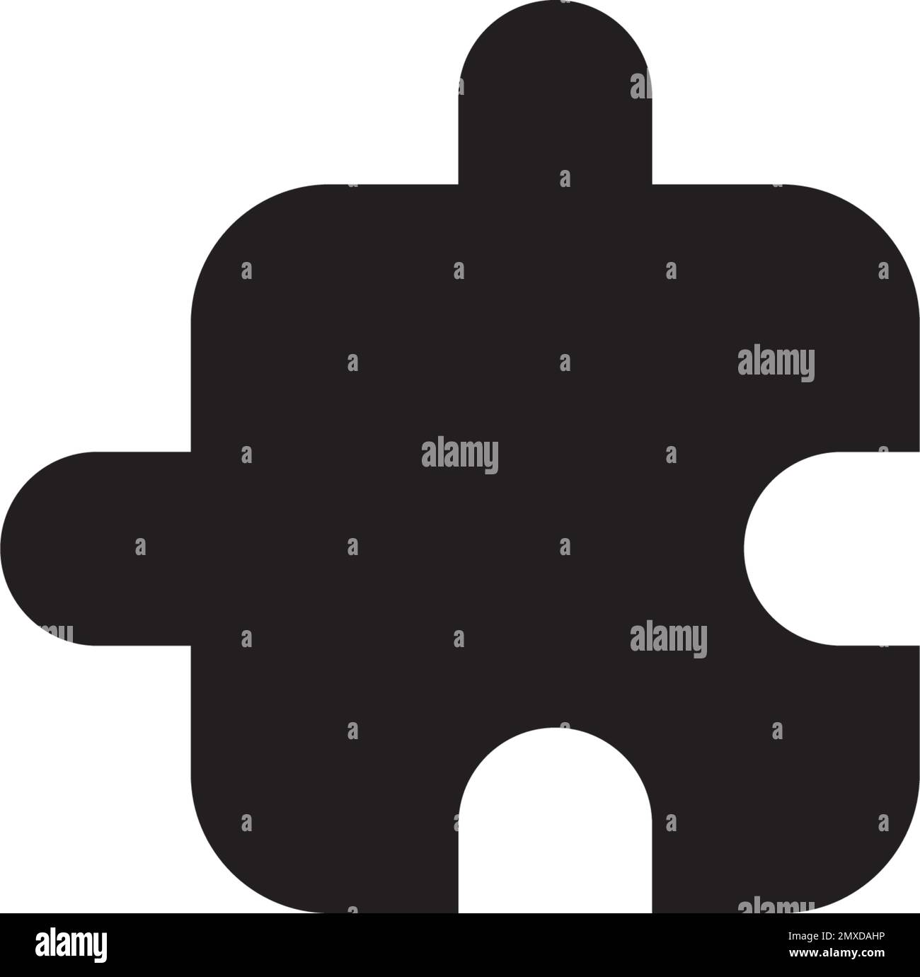 Extension icon. Simple puzzle icon flat style isolated on white ...