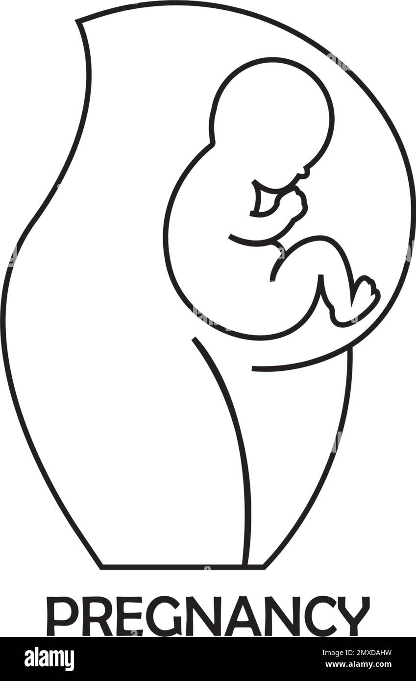 Pregnant Woman Icon Vector Illustration Logo Design Stock Vector Image