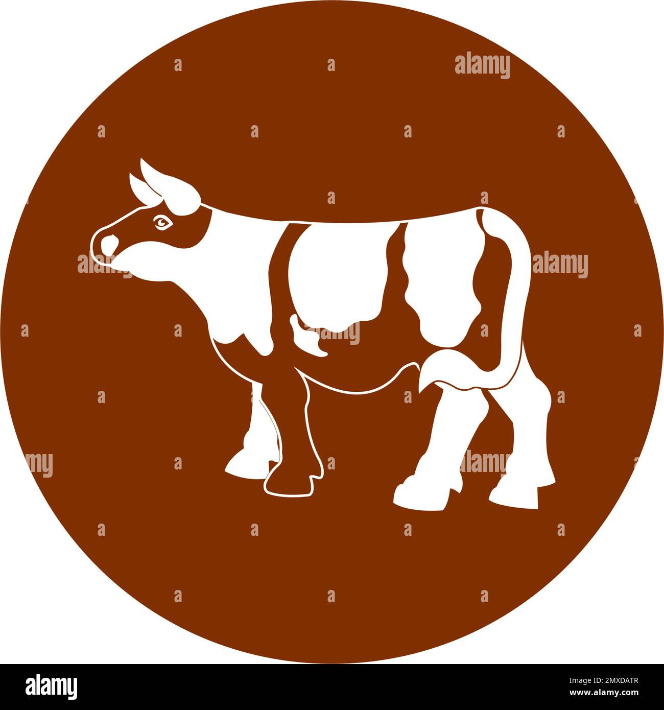 cow vector illustration for icon, symbol or logo Stock Vector Image ...