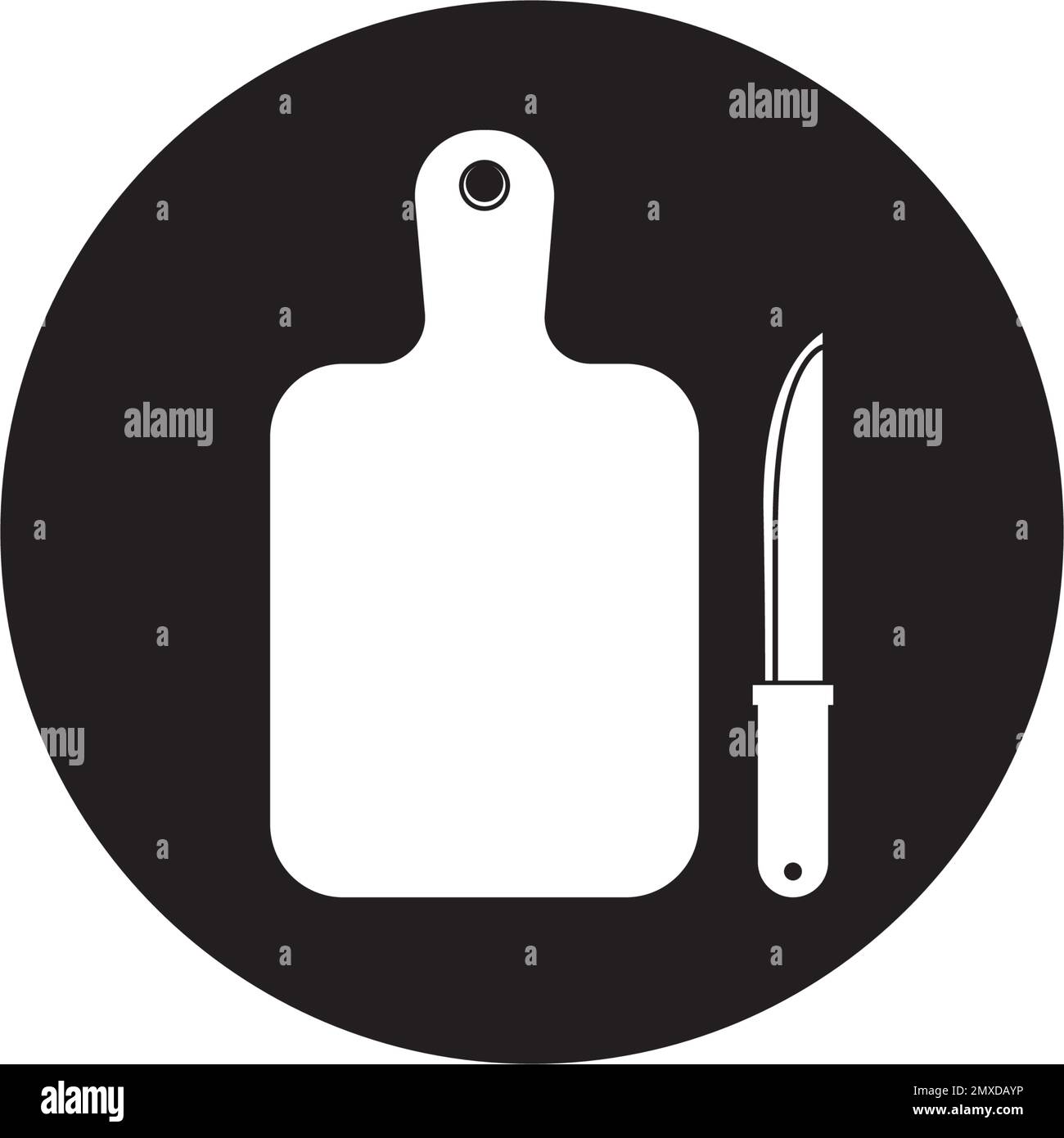 cutting board - kitchen utensils icon vector design template Stock ...