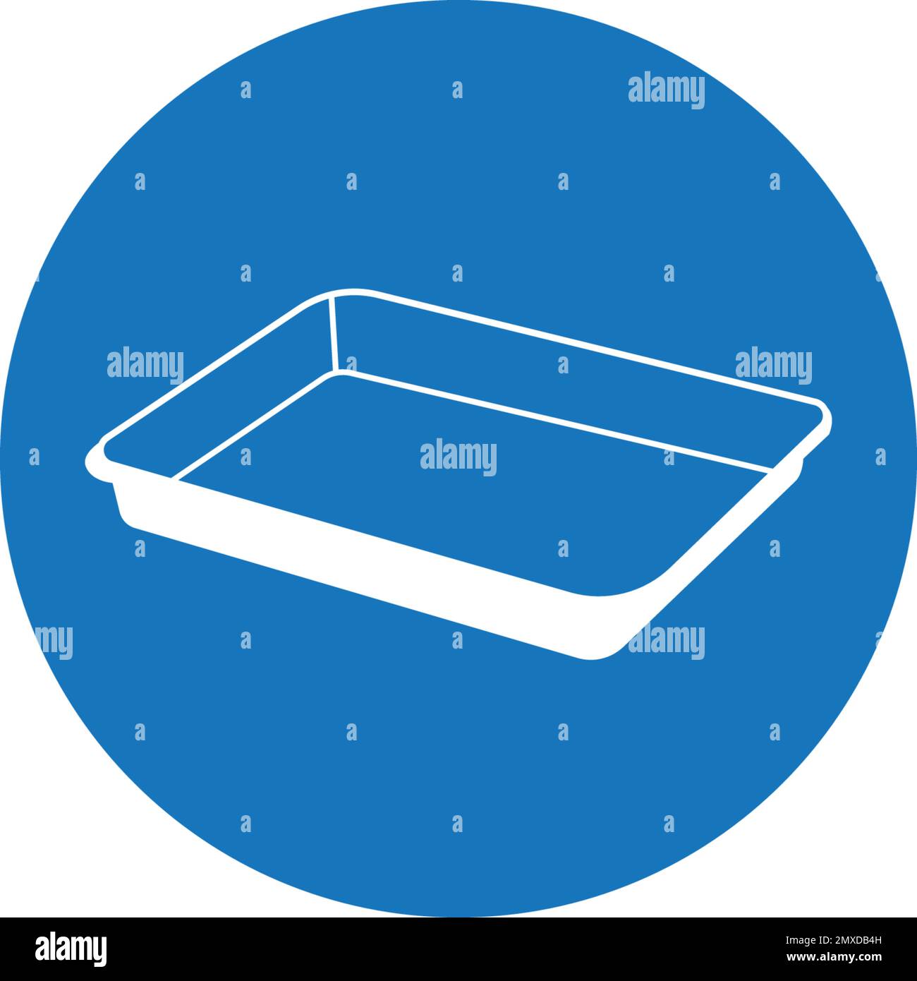 Baking Tray Iconvector Illustration Flat Design Style Stock Vector