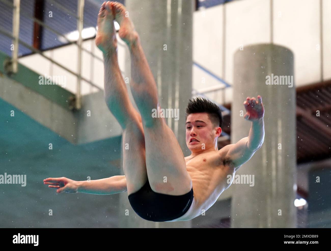 Leon Baker competing in the Men's 3m Preliminary competition during day ...