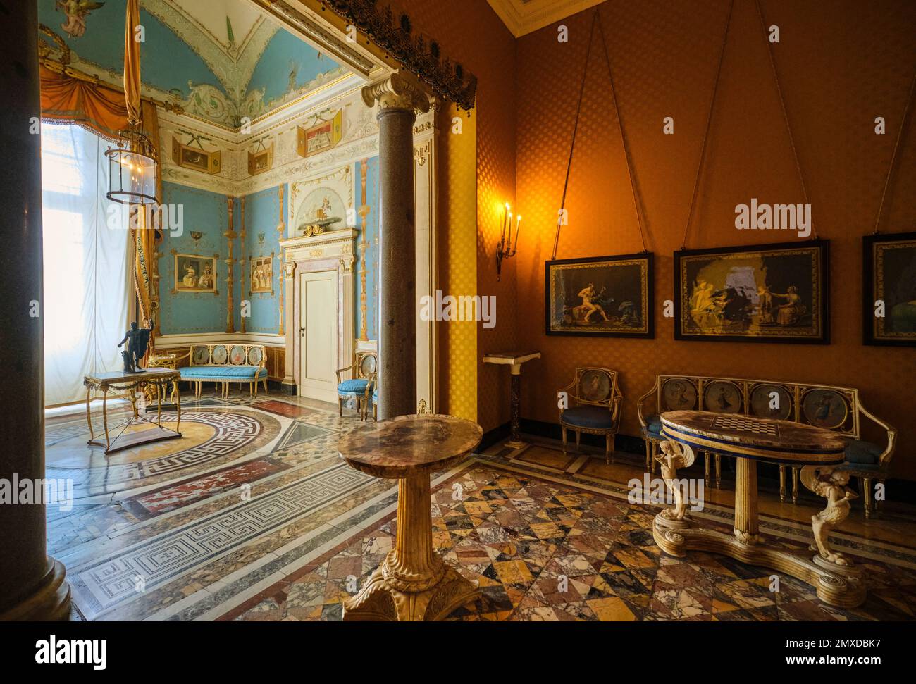 One of the lavish, fancy, rich, period rooms in the apartment section ...