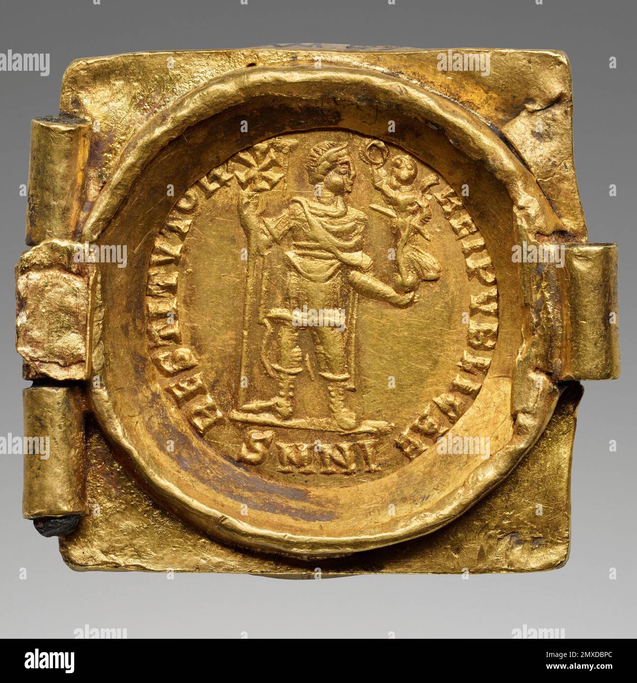 Link from a Coin Belt: Emperor with vexillum and crowning Victory ...