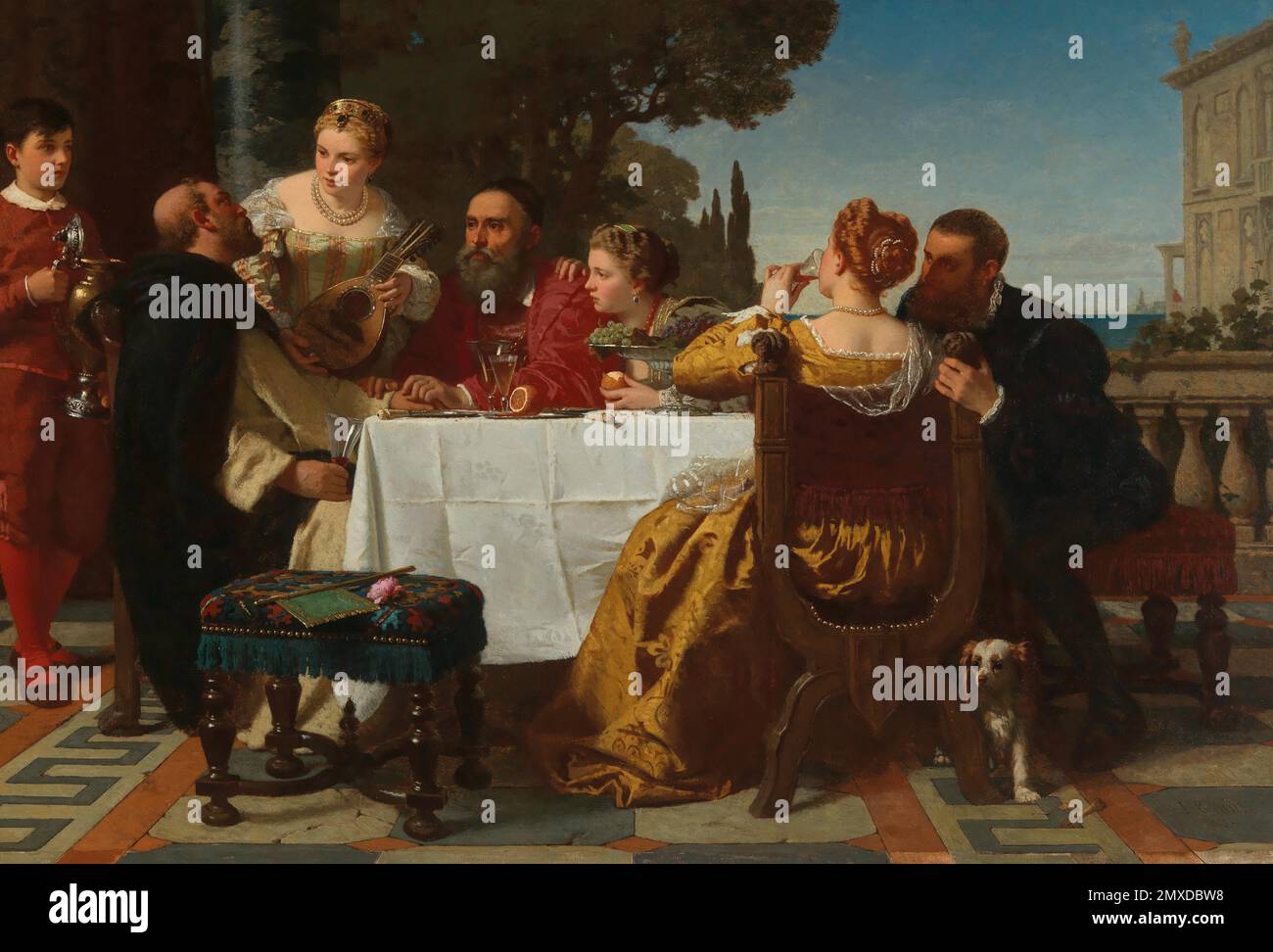 A Banquet - Sebastiano del Piombo and Jacopo Strada visits Titian in ...