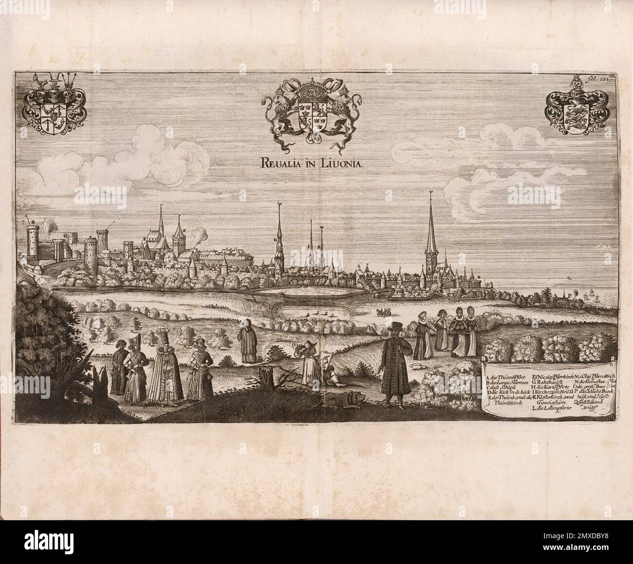 Panoramic view of Reval (Tallinn), Estonia (Illustration from Travels ...