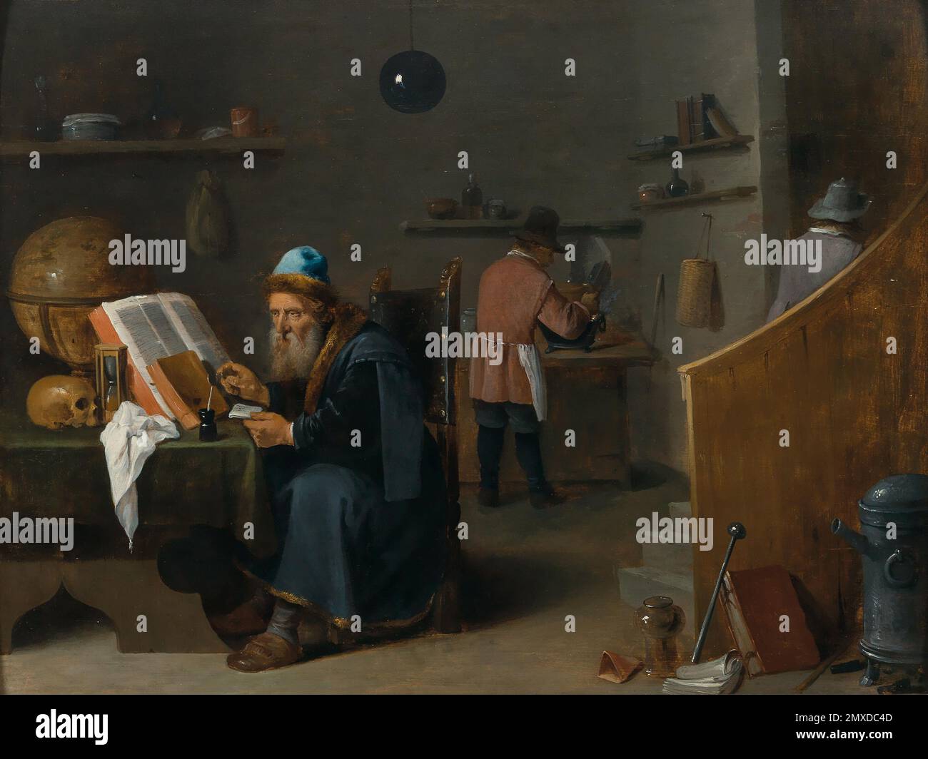 Alchemist in his workshop. Museum: PRIVATE COLLECTION. Author: Teniers ...