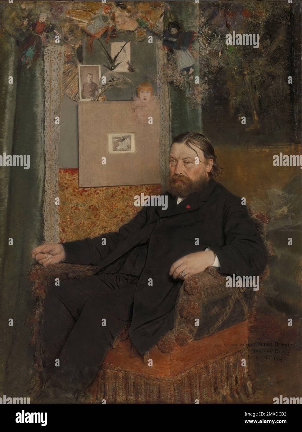 Portrait of the composer Peter Benoit (1834-1901). Museum: Royal Museum ...