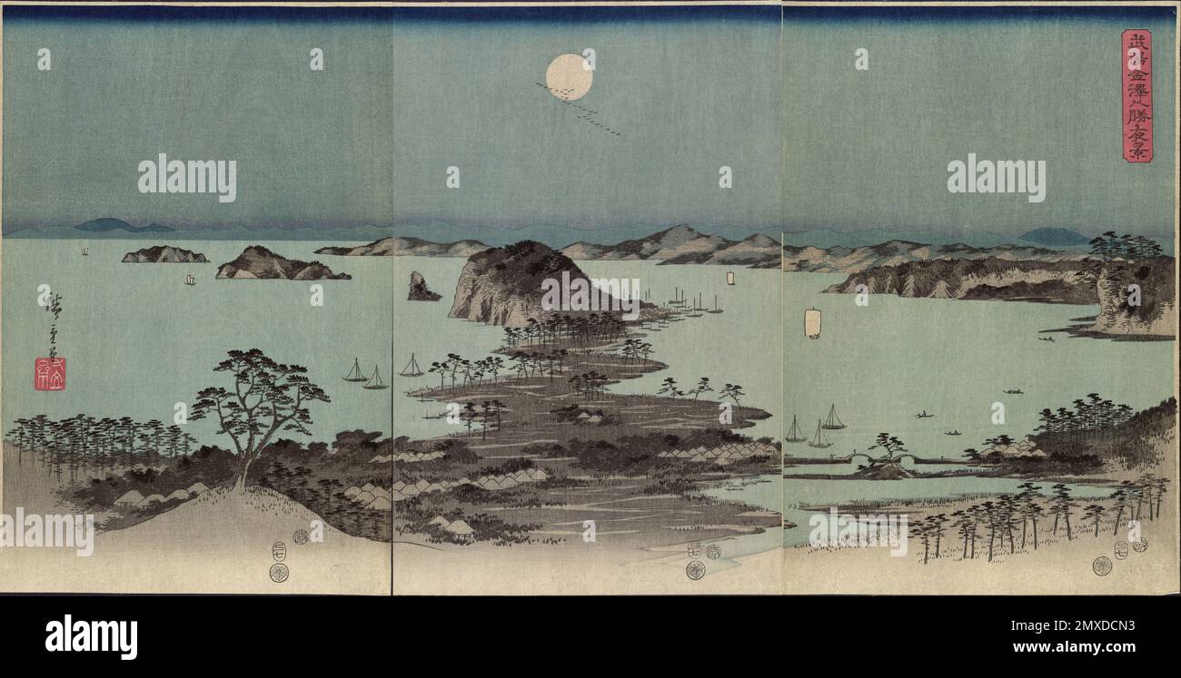 Panorama of the Eight Views of Kanazawa under a Full Moon (Buyo ...