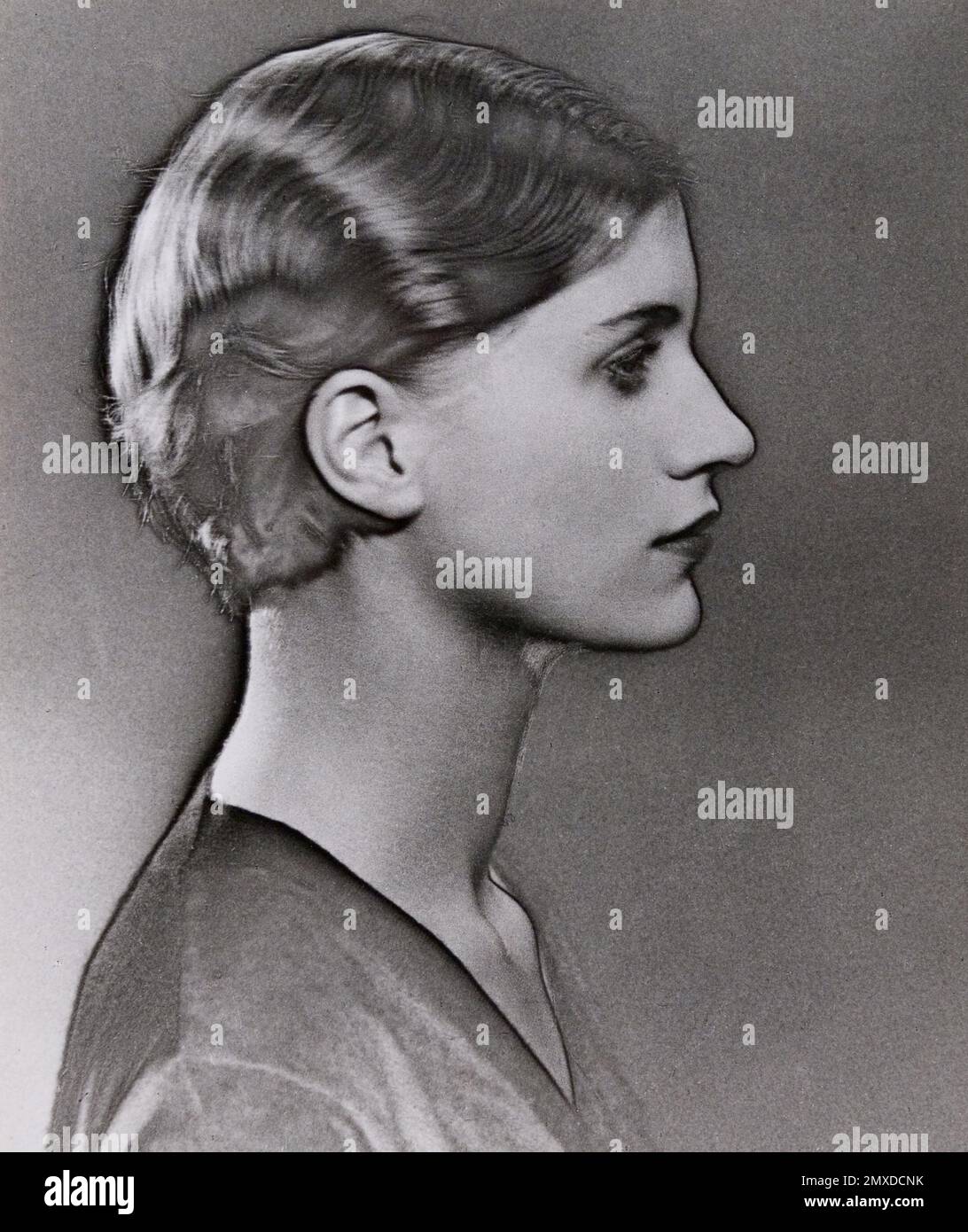 Solarized Portrait of Lee Miller. Museum: © Man Ray Trust Stock Photo ...
