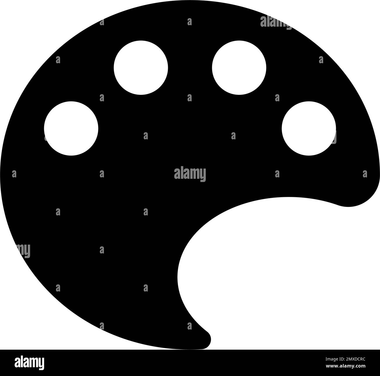 Artist Palette Icon. Paint. Editable vector Stock Vector Image & Art ...