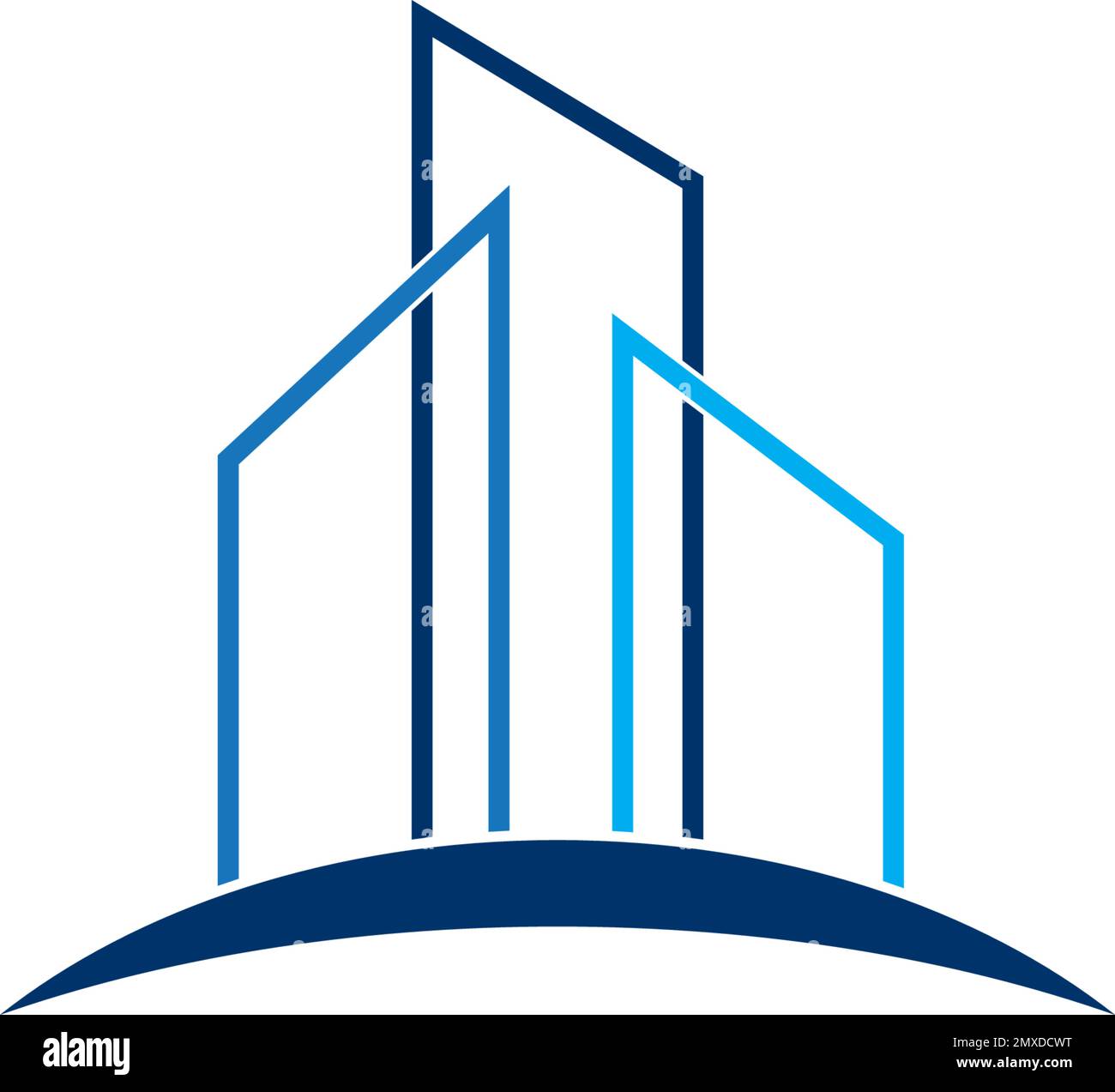 Office buildings illustration Cut Out Stock Images & Pictures - Alamy