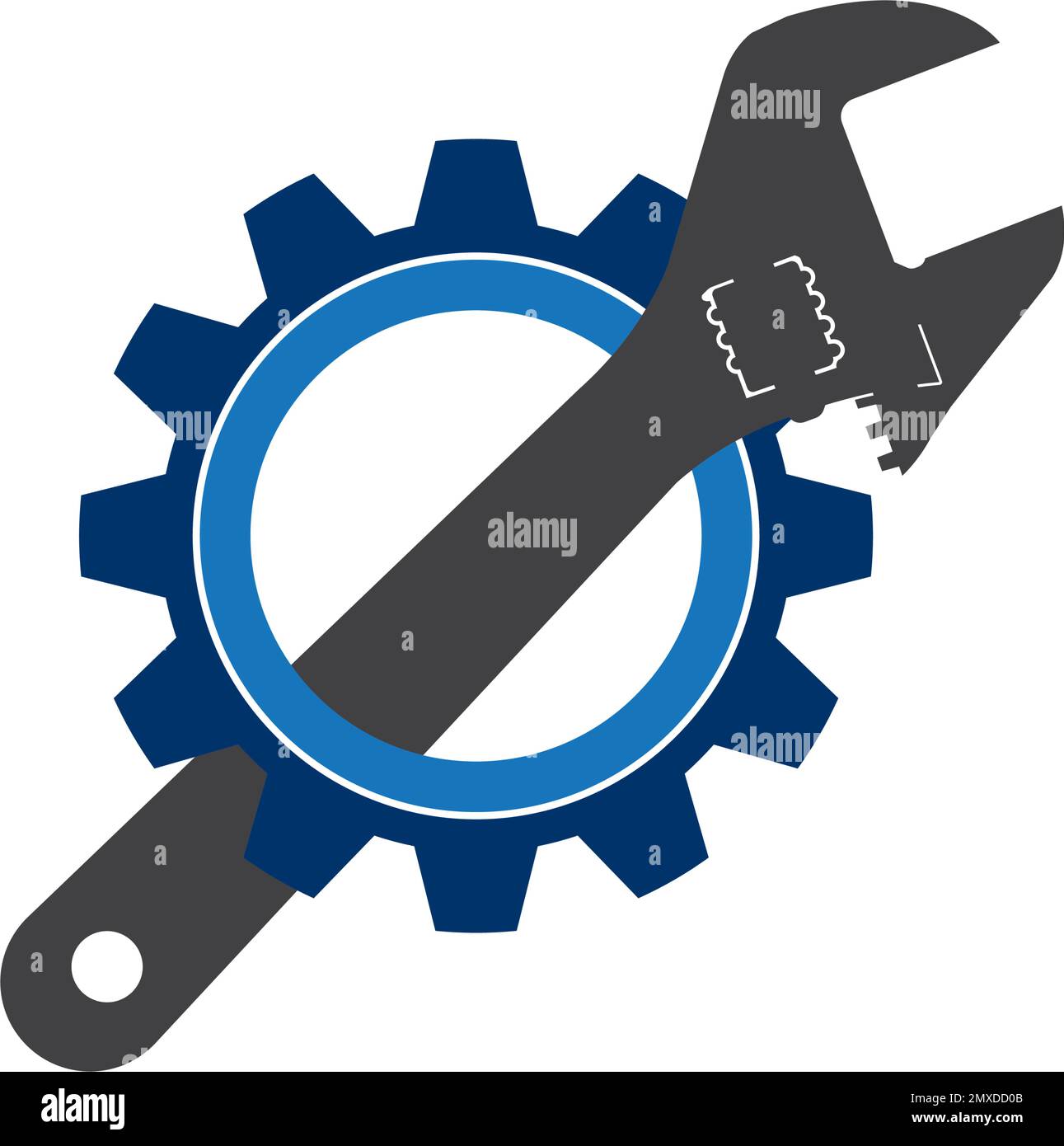 Wrench and gear logo vector illustration design template Stock Vector ...
