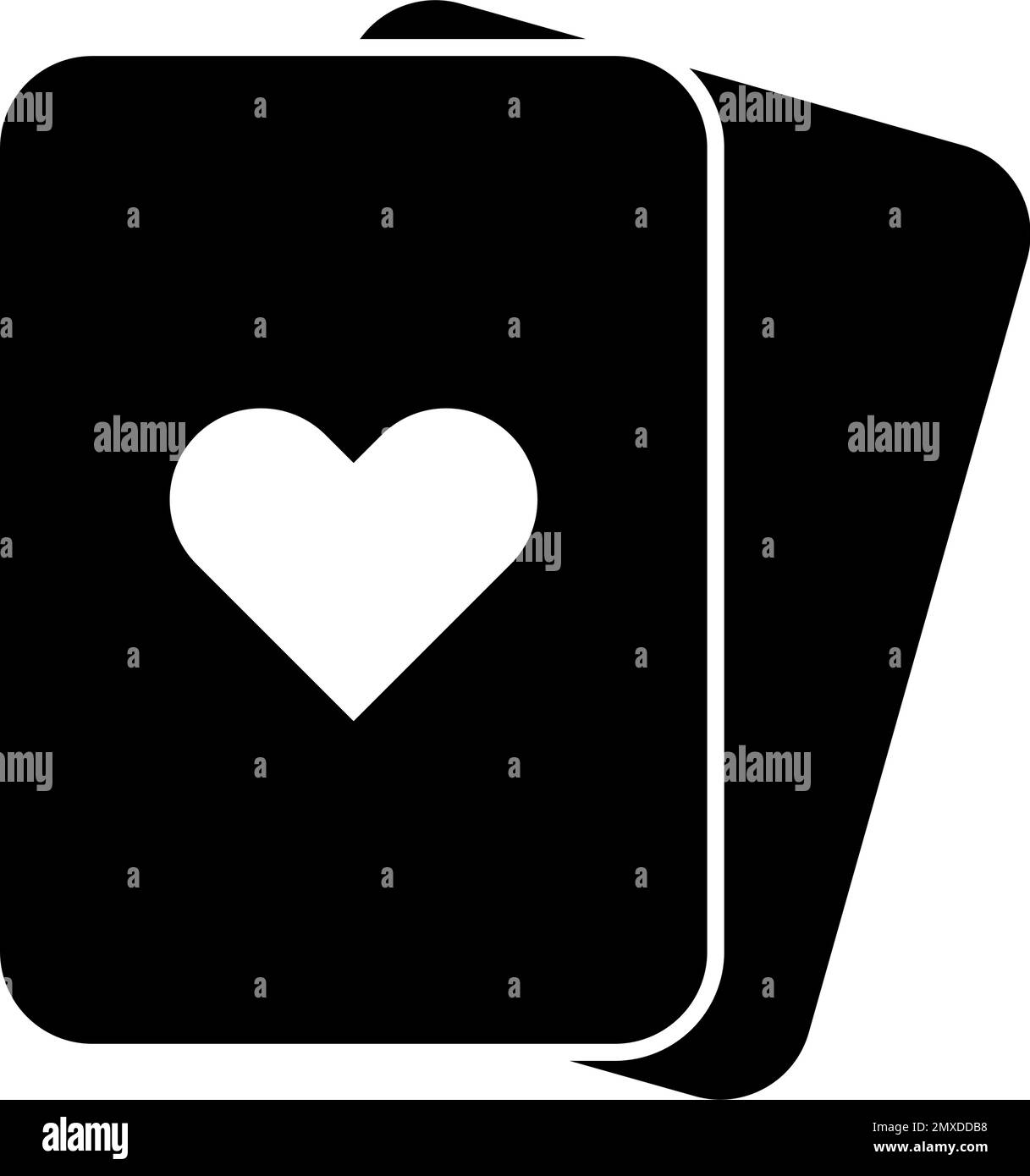 Playing cards icon vector Black and White Stock Photos & Images - Alamy
