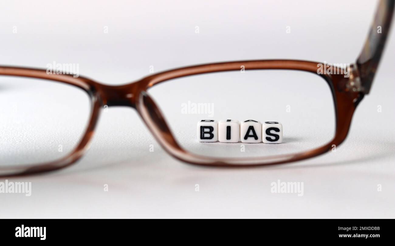 The concept of biased views judged by appearances. Business concept ...