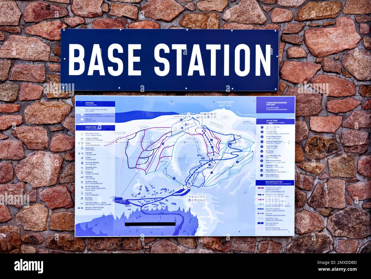 Cairngorm Mountain Aviemore Base Station building and Map of runs lifts ...