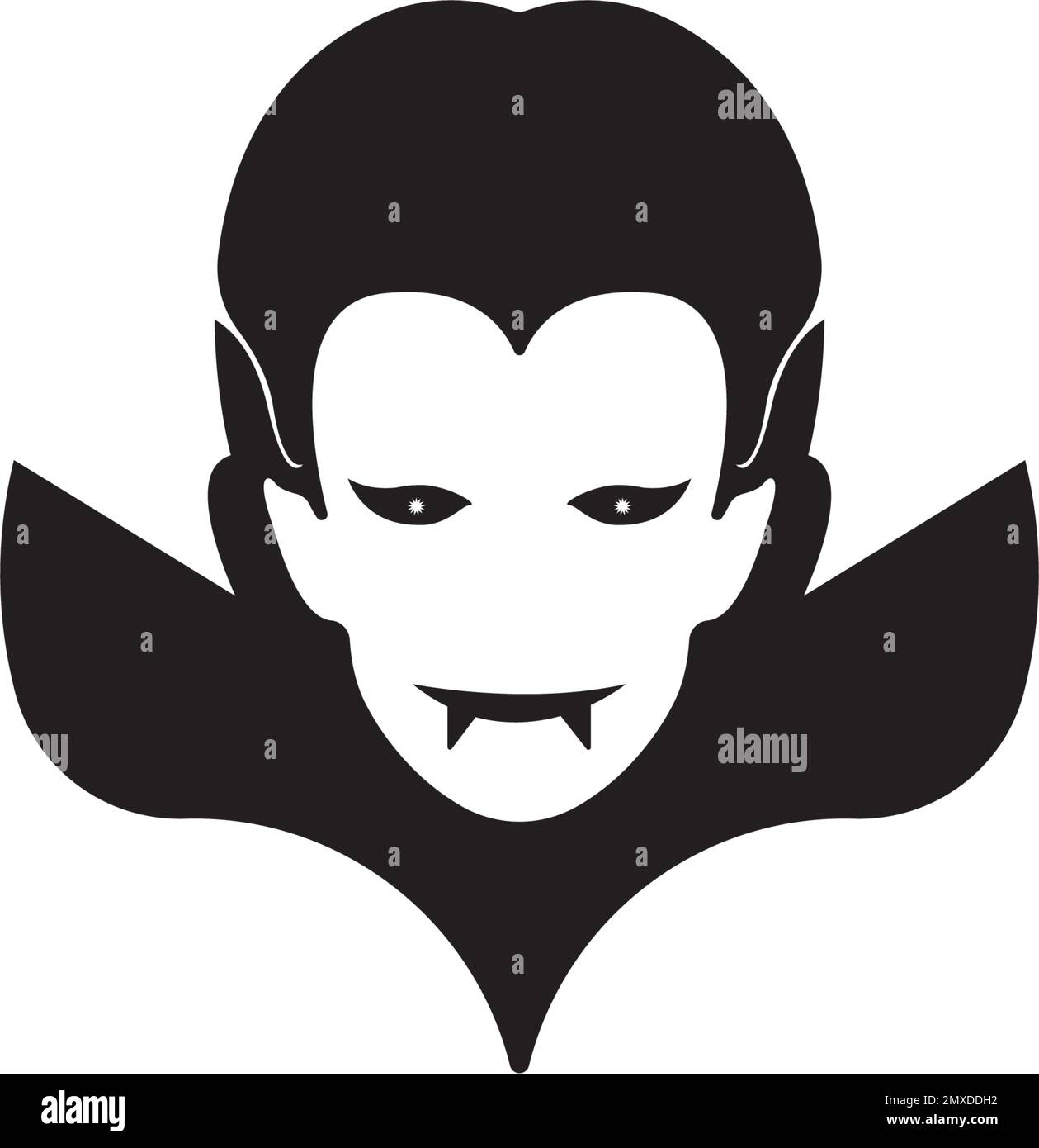 Vampire or Dracula on white background. Icon symbol design. Vector ...