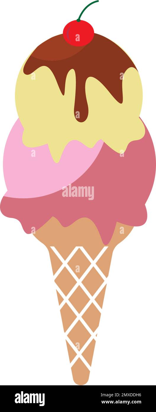 Ice cream strawberry soft Stock Vector Images - Alamy