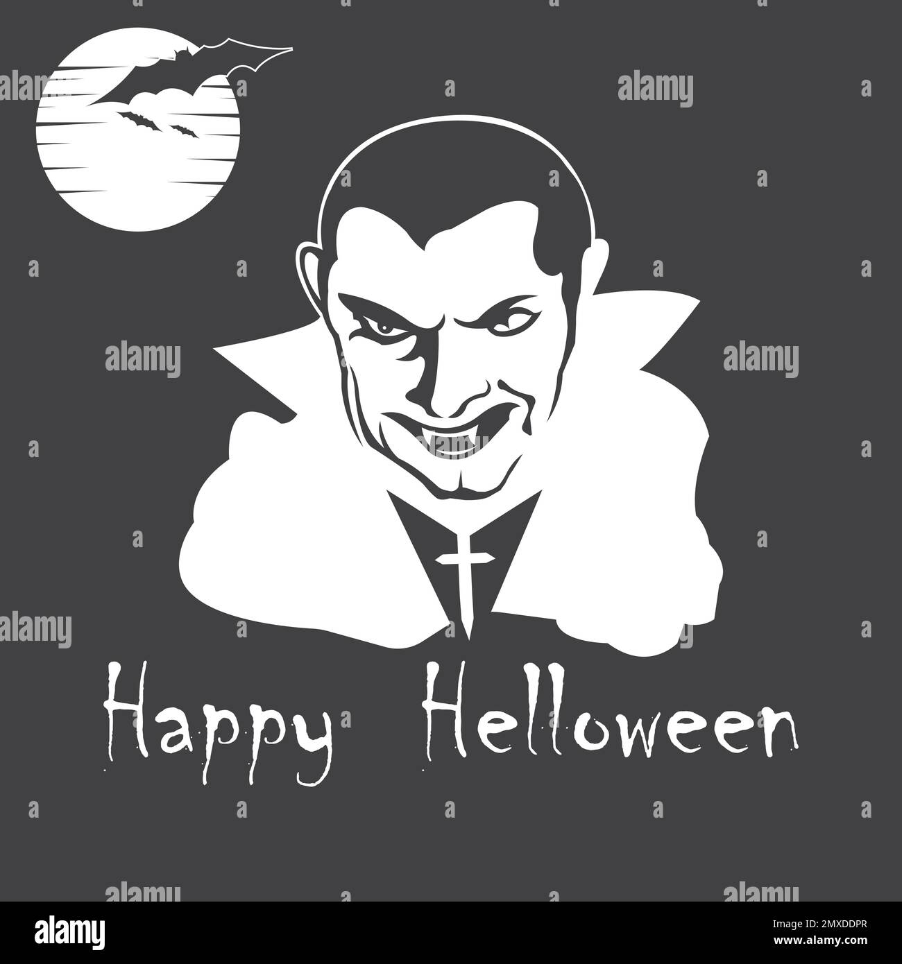 Vampire or Dracula on white background. Icon symbol design. Vector ...
