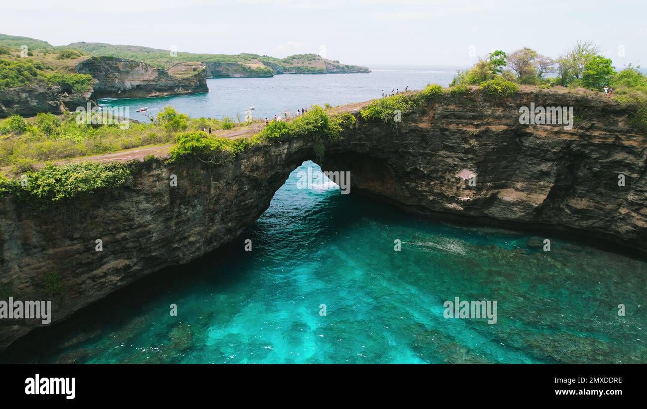 Nusa Penida island Bali Broken beach. Popular tourist destination ...