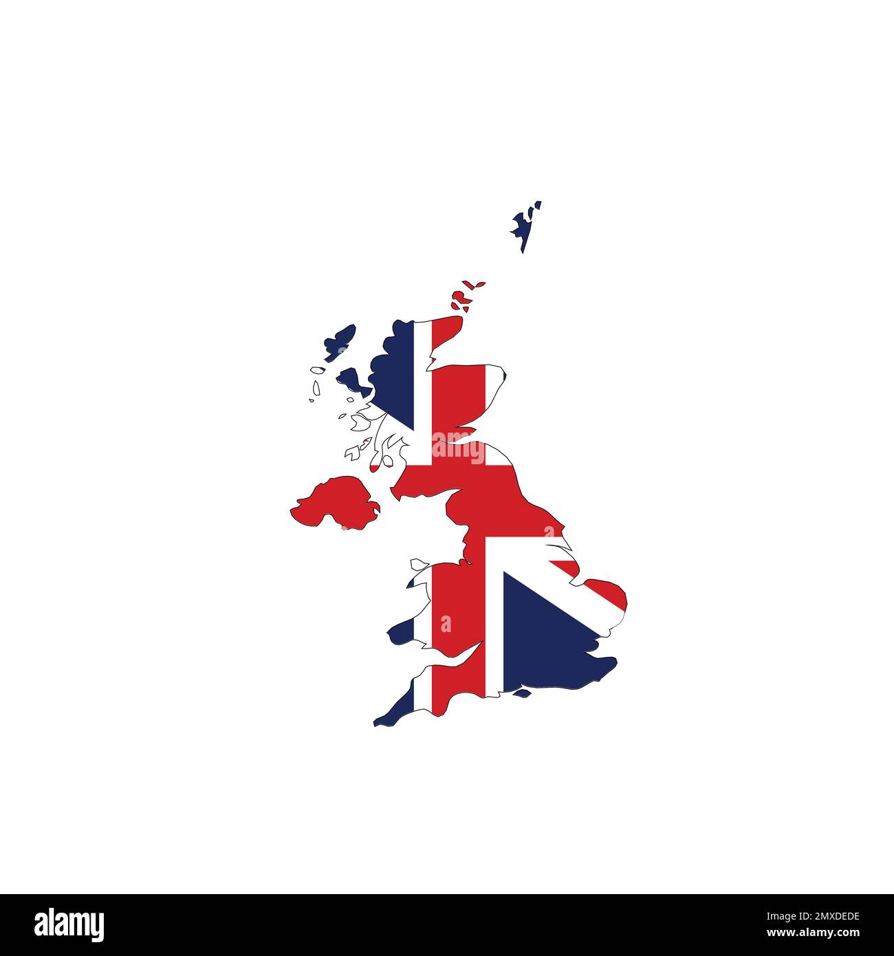 Map of uk and ireland with flag hi-res stock photography and images - Alamy