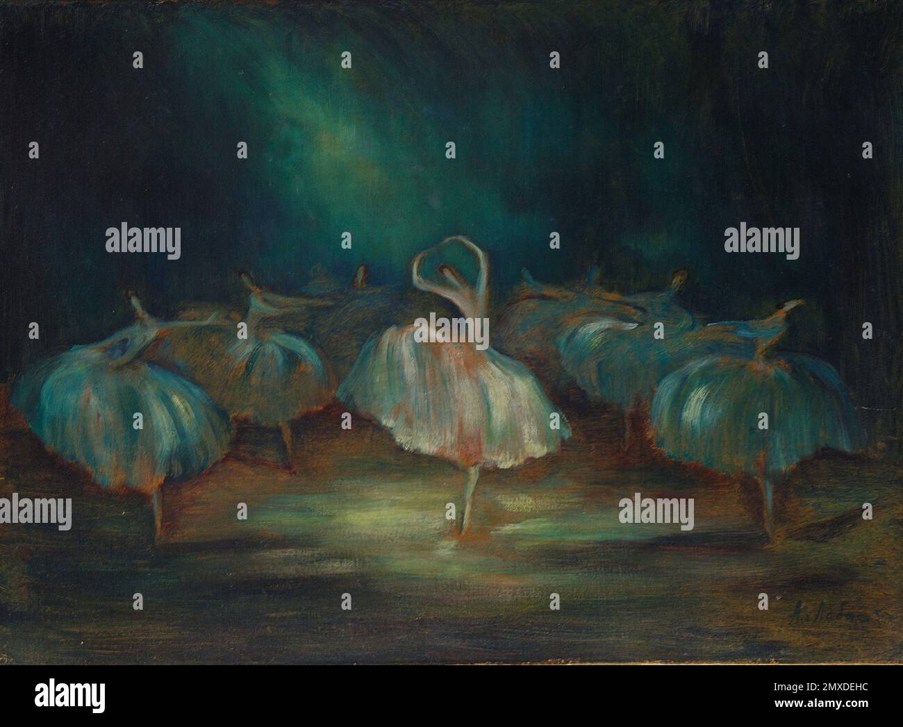 Ballet dancers. Museum: PRIVATE COLLECTION. Author: Alexander ...