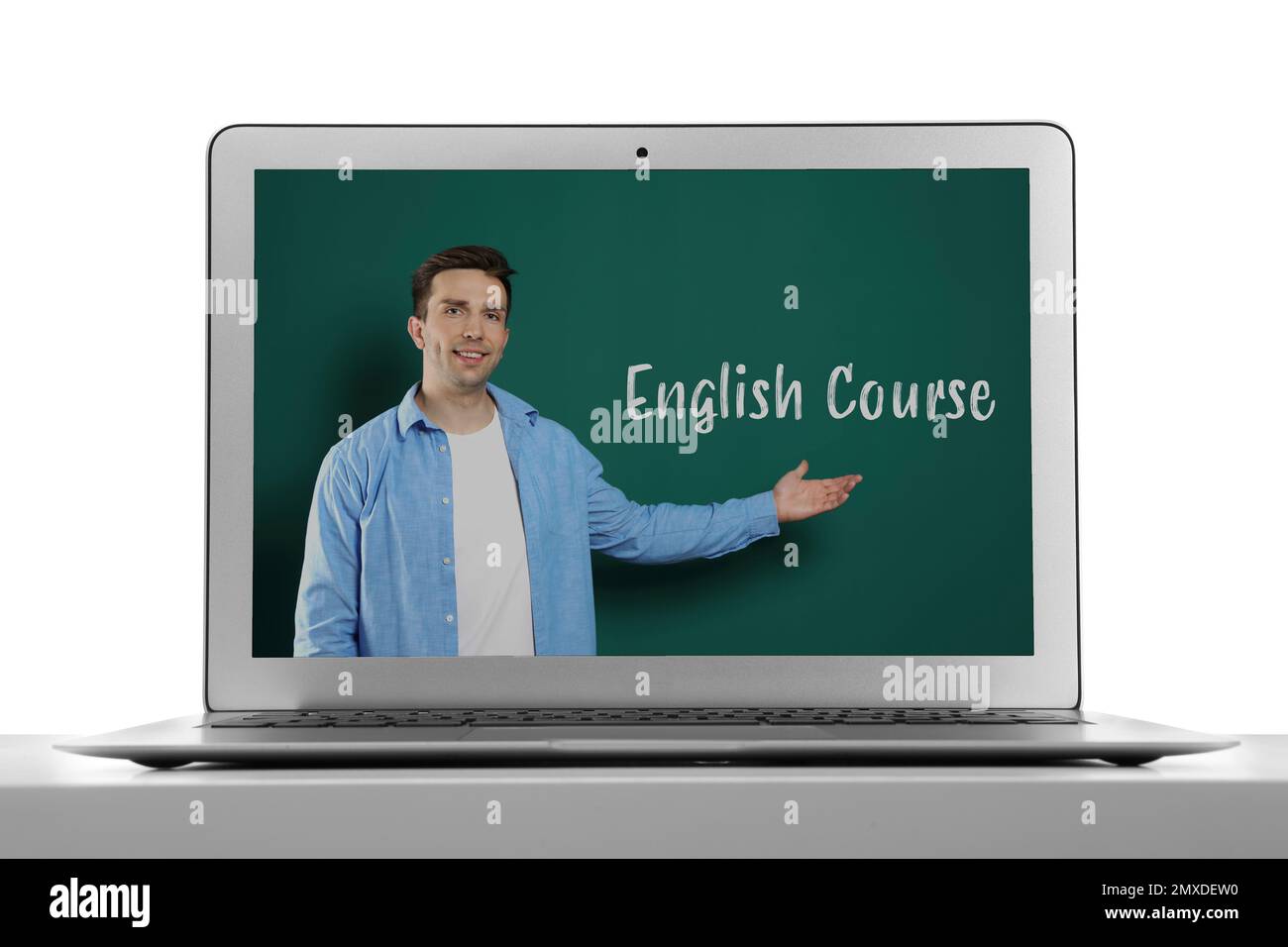 Computer english learning man hi-res stock photography and images - Alamy